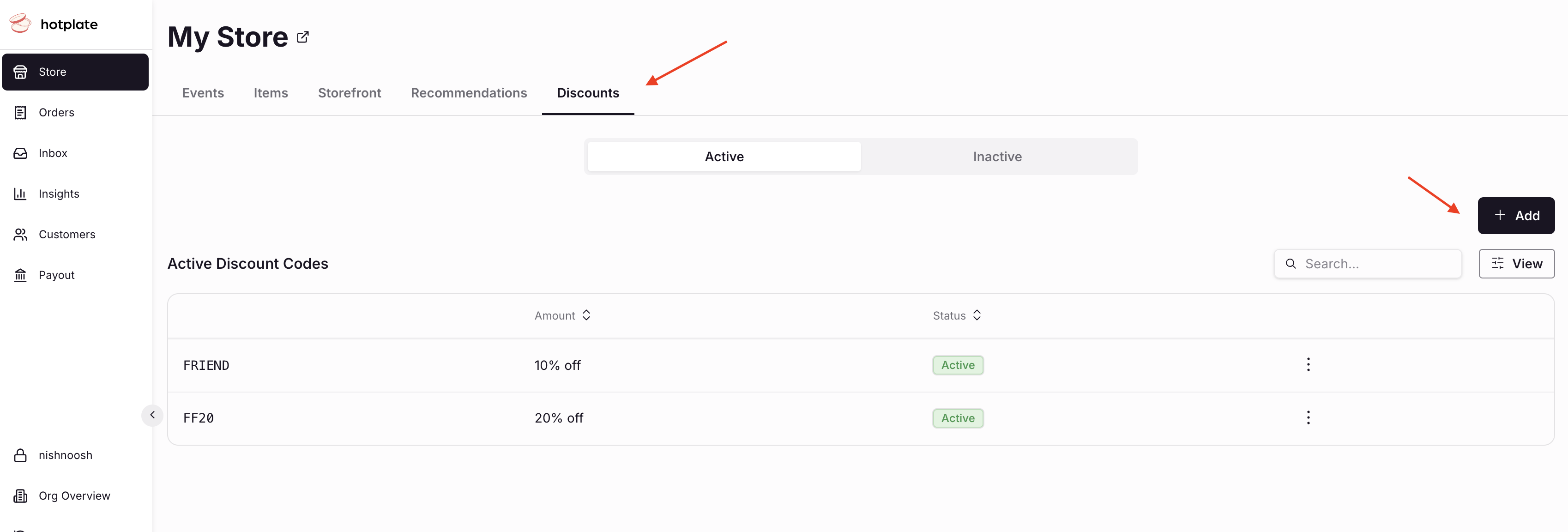 How to create discount codes | Hotplate help